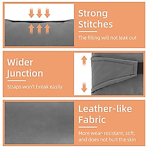 AkiiGer Chair Replacement Pillow, Generic Removable Headrest Neck Pillow for Zero Gravity Chair/Reclining Lounge Chair, with Elastic Band, Softer and More Elastic Filler & Smoother Surface Cloth