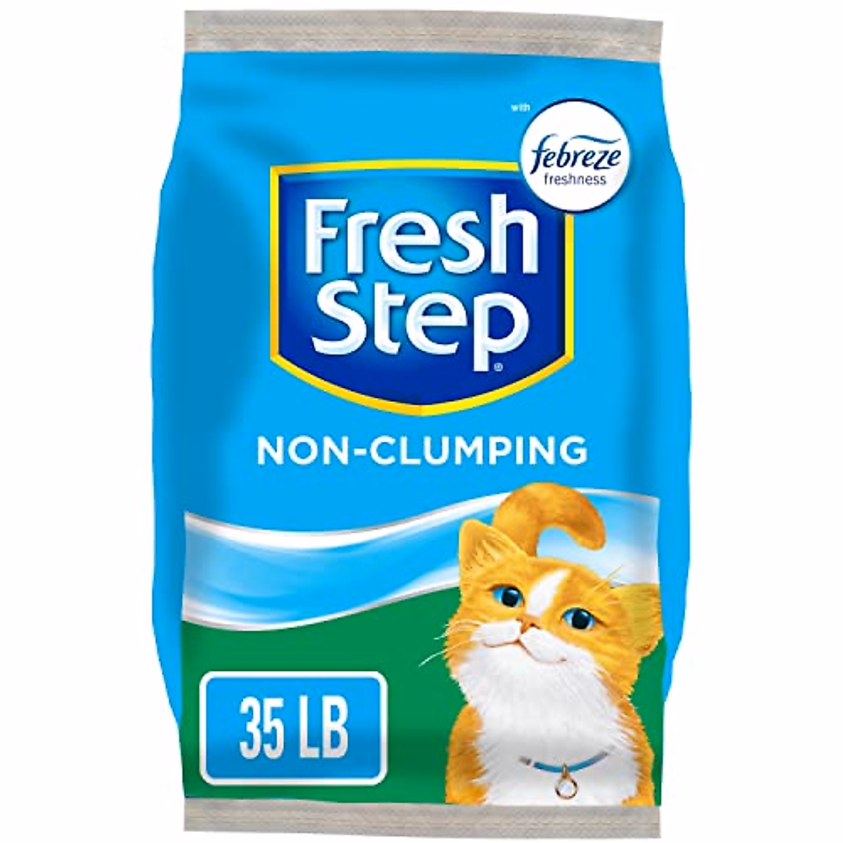 Fresh Step Non-Clumping Premium Cat Litter with Febreze Freshness, Scented - 35 Pounds (Package May Vary)