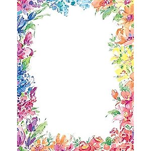 Great Papers! Bright Floral Letterhead, 80 Count, 8.5"x11" (2014333)