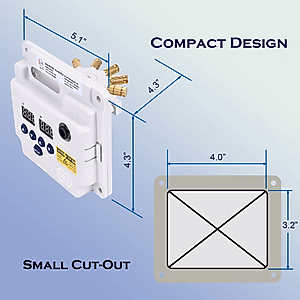 DIGI MISTER Evaporative Duct Mount Whole House Furnace Humidifier with 8 UV-C LEDs, Atomizing Cool Mist Variable Capacities for Homes and Offices from 1000 to 3500 sq. ft.