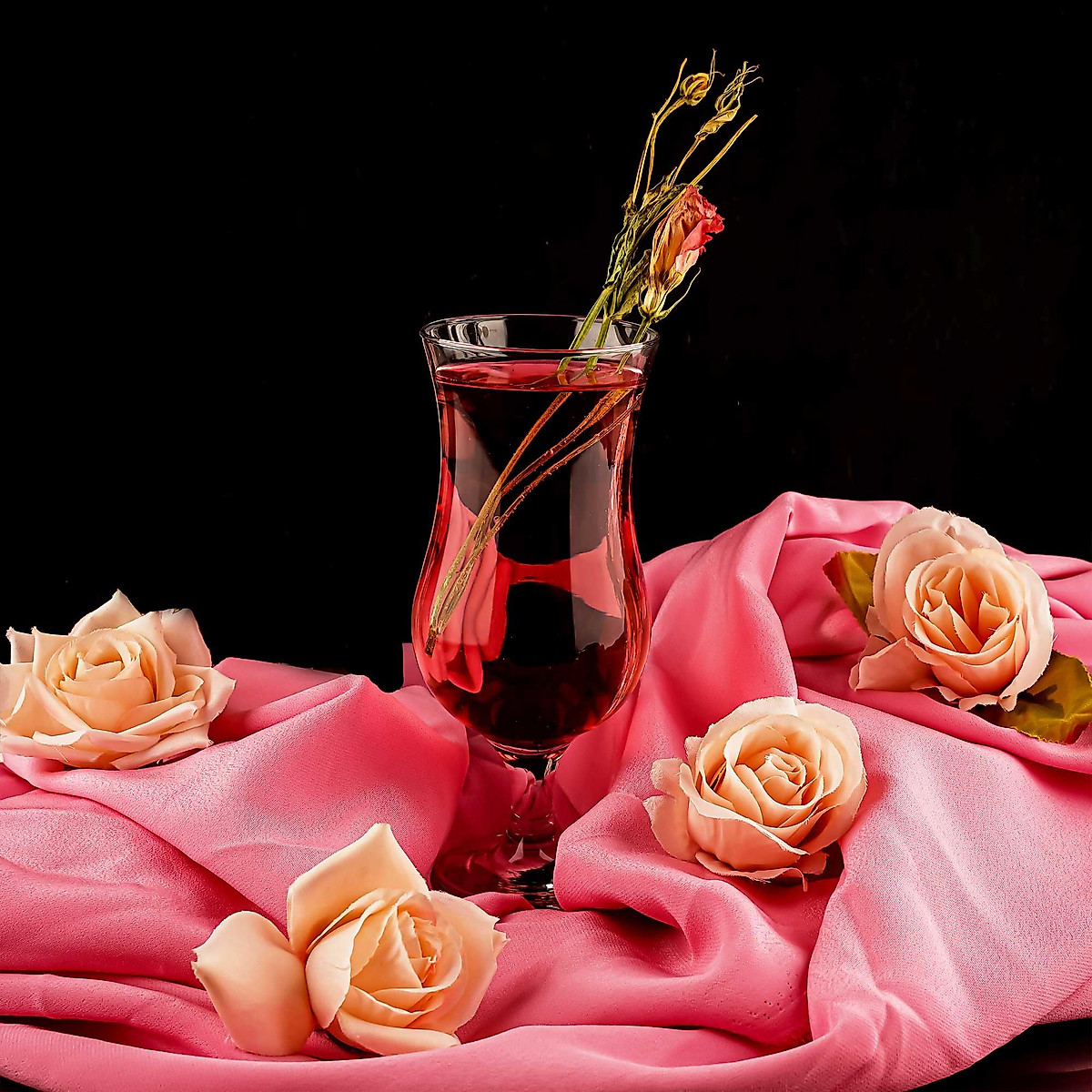 the mask el turko Large Hurricane Glass Set Of 6 Pcs 15.5 Oz / 460 Ml Milkshake,Tall Cocktail Glasses, Mojito, Margarita, Sangria, Pina Colada Glasses, Stemmed Big Coupe Glassware