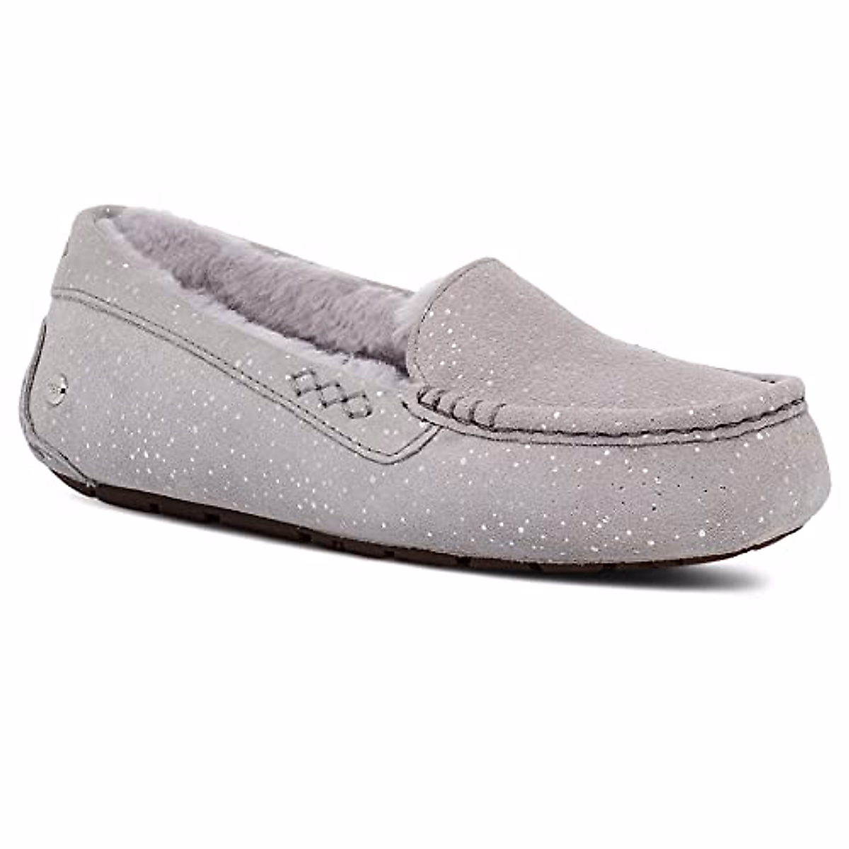UGG Women's Ansley Metallic Spots Slipper, Pencil Lead, 5