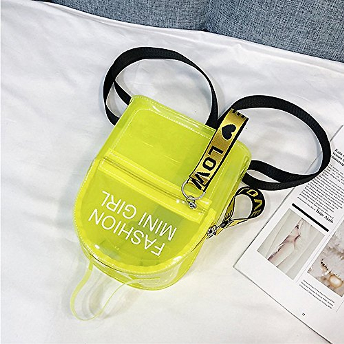 Mini Backpack Purse Stadium Approved Women Transparent Handbag Shoulder Bag