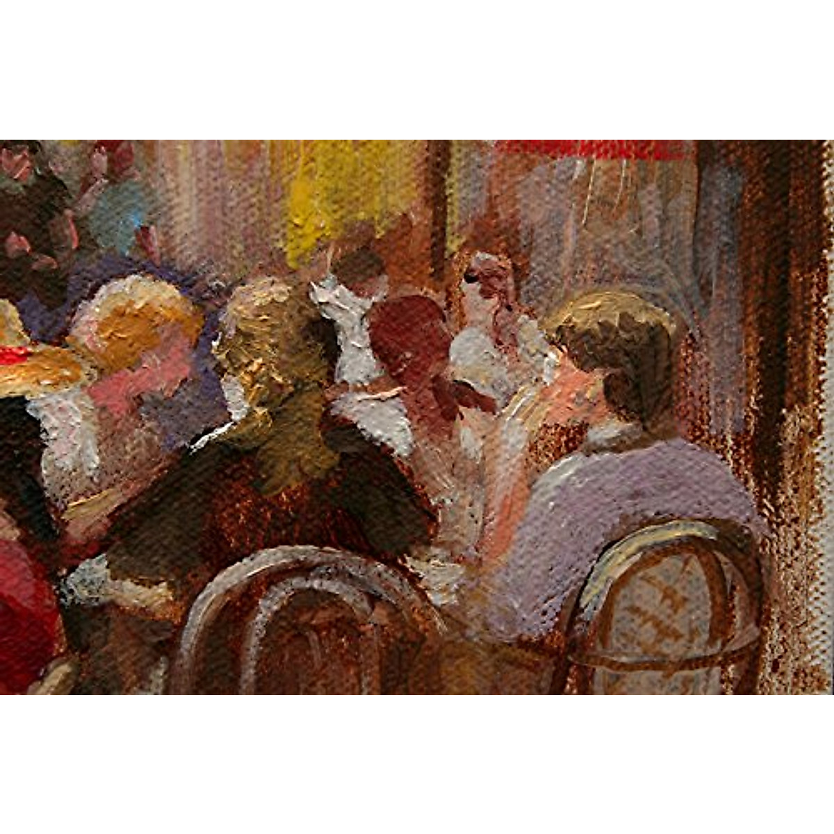 (SOLD) Cafe on the Champs Elysees - Paris cafe by internationally renown painter Yary Dluhos