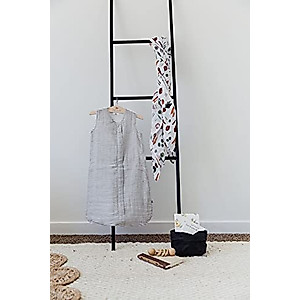 Little Unicorn – Grey Stripe Cotton Muslin Sleep Bag | 100% Cotton | Super Soft and Lightweight | Baby | Size Medium: 6-12 Months | Machine Washable | 1.1 TOG