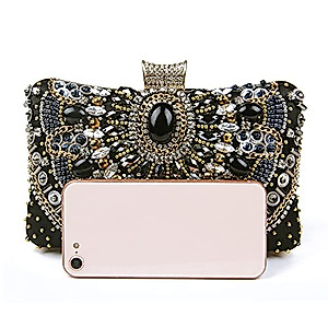 Lanpet Women Clutches Crystal Rhinestone Evening Handbag Chain Strap Shoulder Bag