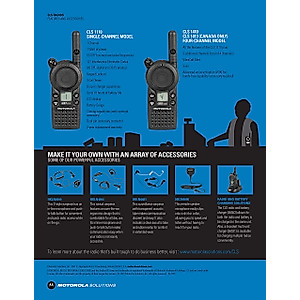 6 CLS1410 - UHF 1 Watt 4 Channel Radios & 1 56531 6 Radio Charger by Motorola Solutions - Intended for Business Use Black
