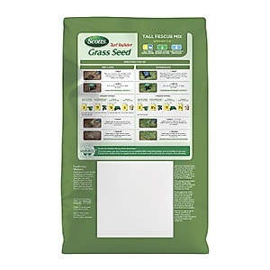 Scotts Turf Builder Grass Seed Tall Fescue Mix Grows Deep Roots for a Durable, Livable Lawn Resistant to Heat, Drought, 3lb.