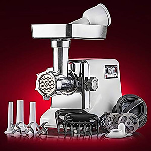 STX International Turboforce 3000 Heavy Duty 5-In-1 Powerful Size #12 Electric Meat Grinder • 3 Lb High Capacity Meat Tray • Sausage Stuffer (3 Sizes) • Kubbe Maker • Burger/Slider Maker • Meat Claws