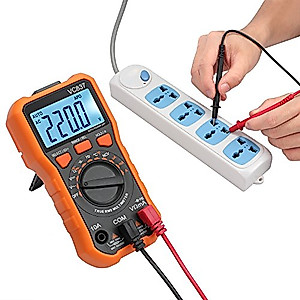 Proster Autoranging Multimeter 6000 Counts AC DC Current Tester Voltage Meter Volt Ohm Meter with Alligator Clips TRMS NCV Temperature Capacitance Diode Audible Continuity Meter