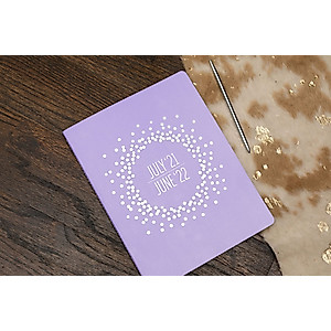 Southworth Academic Planner (July 2021-June 2022), 8.5" x 11", Lavender Metallic Burst, 28 lb./105 gsm Paper, Large Flex (92119)