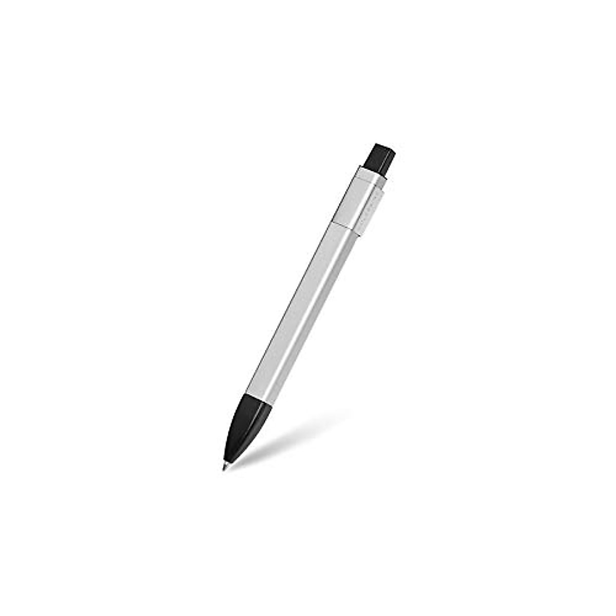 Moleskine Classic Pro Click Ballpoint Pen, 1.0mm Point, Silver Grey