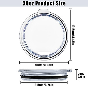 Amgkonp 30oz Tumbler Replacement Lids,4PACK Splash Proof Lids for YETI Rambler,Old Style RTIC,SUNWILL and CIVAGO Coffee Tumbler,BPA free