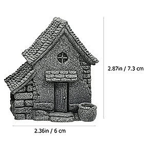 DOITOOL Miniature Pagoda Statue Micro Village Houses Zen Garden Pagoda Figurine Chinese Zen Asian Decor Bonsai Decoration Miniature Accessories