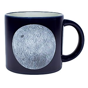 The Unemployed Philosophers Guild Heat Changing Moon Mug - Add Coffee and Names of Landing Sites Astronauts and More Appear