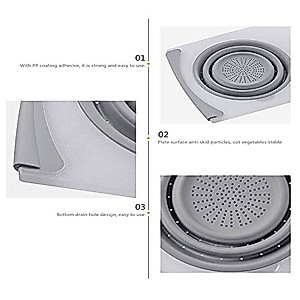 GULRUH Wood Cutting Boards for Kitchen, Home Kitchen Non-Slip Retractable Cutting Board with Drain Basket Cutting Board Drain Basket Oil-Free Kitchen Tools