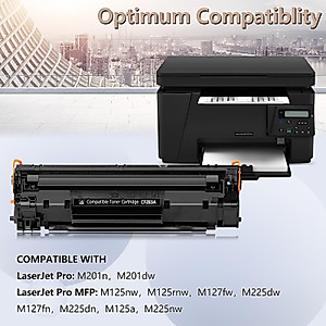 DrPrint CF283A Black Toner Cartridge Replacement for HP 83A 283A, Compatible with HP Laserjet Pro M201n M201dw MFP M125nw M127fw M225dw M125a
