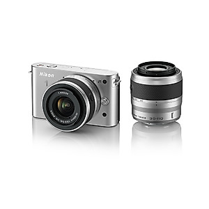 Nikon DSLR Nikon 1 J1 Double zoom kiit Silver N1 J1WZ SL