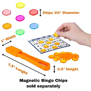 MR CHIPS Made in USA 4 Magnetic Wands Plus 1000 Bingo 6 Colors