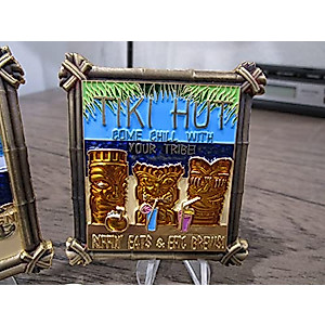 Navy Island Chief Tiki Hut Bar Hawaiian CPO USN Pin Up Girl Challenge Coin