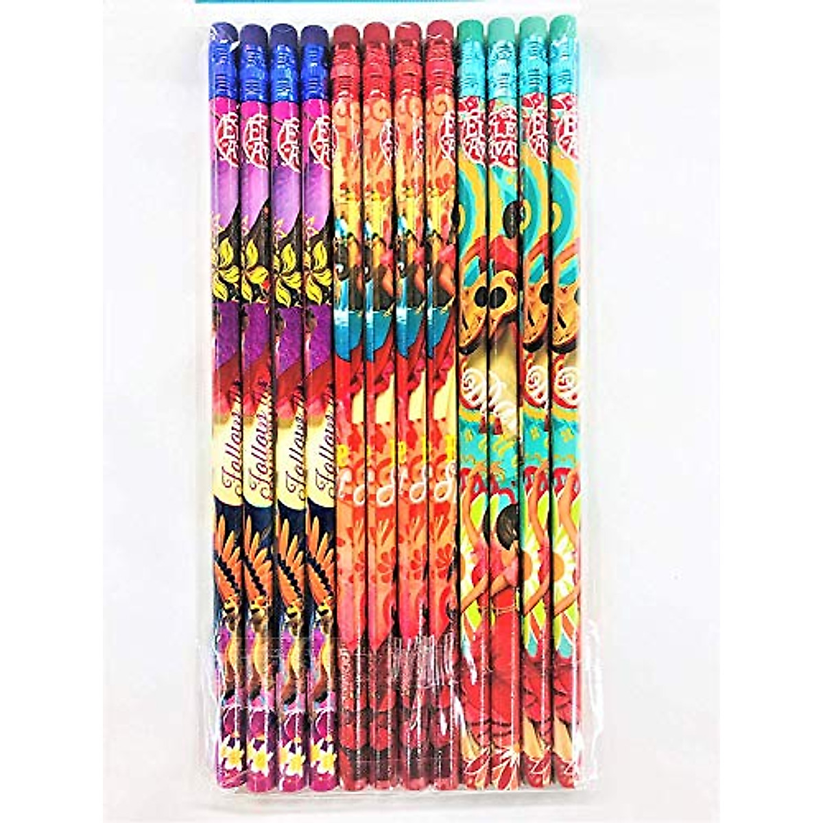 12 Disney Elena of Avalor Wooden Pencil Cartoon Character Authentic Licensed School Party Bag Fillers
