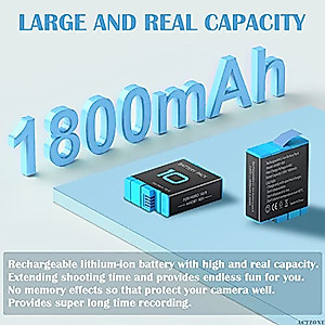 Battery Charger Station for GoPro Hero-9 Hero-10, 2 Pack Batteries Compatible with GoPro Hero 9 Hero 10 Black AHDBT-901 ADDBD-001