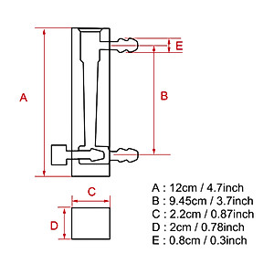 Watris Veiyi LZQ-7 Oxygen Air Gas Flow Meter, 1-10LPM Air Gas Flowmeter with Control Valve for Measuring Controlling Gas Flow