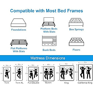 Irvine Home Collection California King Size 10-Inch, Gel Memory Foam Mattress, Medium Firm Feel, Breathable, Cool Sleep and Pressure Relief, CertiPUR-US Certified, Temperature Balanced