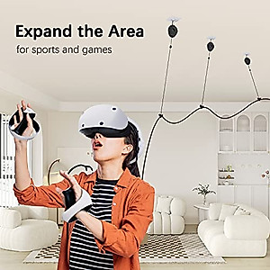 AMVR [Pro Version] VR Cable Management System for Quest 3, 6 Packs Ceiling Pulley System for Oculus Quest/Quest 2/Rift S/Valve Index/HTC Vive/Pro/HP Reverb G2/PSVR VR Cord Accessories, VR Link Cable