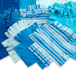 Melissa & Doug Created by Me! Striped Fleece Quilt No-Sew Craft Kit (48 Squares, 4 feet x 5 feet)