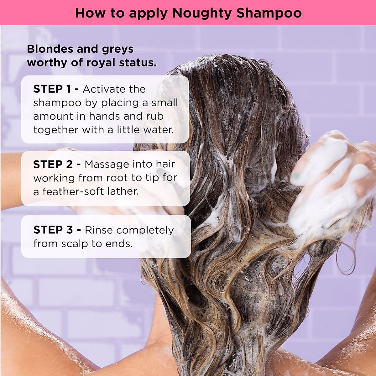 Noughty 97% Natural Pumped Up Volumising Shampoo to Gently Cleanse and Volumise Fine or Limp Hair with Red Grape and Vitamin B5, Sulphate Free Vegan Haircare 250ml