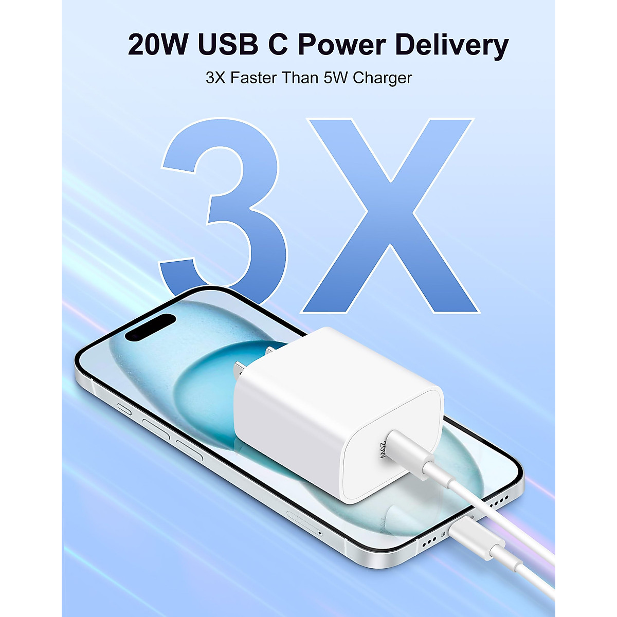 Pixel 8/7/6/5/4/3 Fast Charger, 2Pack 20W USB C Charging Block + 6FT USB C Cable Cord for Google Pixel 8/8 Pro/7/7 Pro/7a, 6a/6/Pro, 5/4/3/2/XL, Phone 15, Galaxy, Android Phones