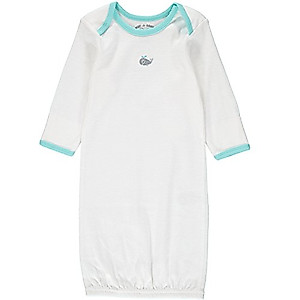 Wan-A-Beez Baby 3 Pack Printed Gown - Turquoise Whale,0-6 Months