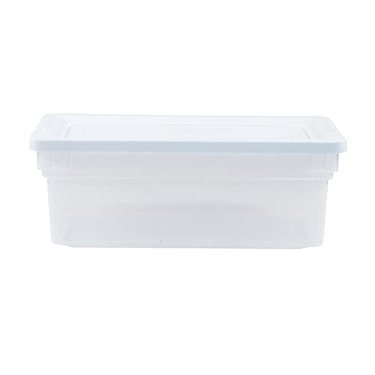 Rubbermaid 12 Quart Stackable Molded Plastic Easy Access Stackable Storage Bins with Lid for the Garage, Bedroom, Closet, or Shed, Clear