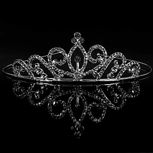 Hedume 6 Pack Girls Princess Crystal Tiara Crown, Rhinestone Princess Crown for Birthday Party, Wedding, Prom, Pageant