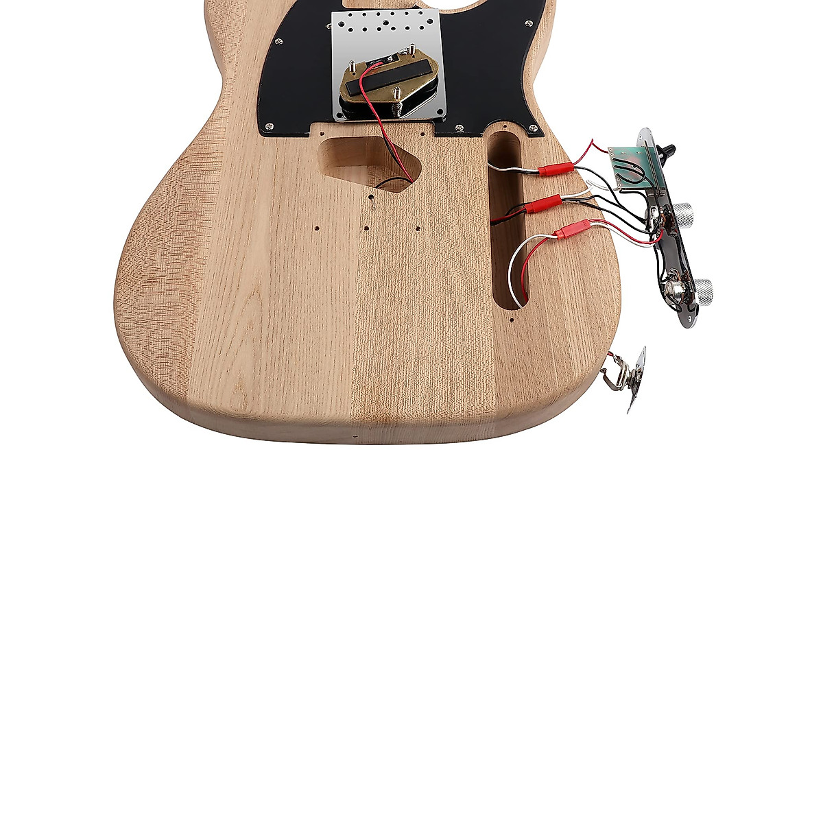 Fistrock DIY Electric Guitar Kit Beginner Kit 6 String Right Handed with Ash Body Hard Maple Neck Rosewood Fingerboard Chrome Hardware Build Your Own Guitar.