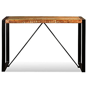 ULUYYUC Dining Table Solid Reclaimed Wood 47.2",Office Desks Patio Table Party Table Kitchen Tables Kitchen Furniture Outdoor Table for Living Room bar Bistro Kitchen Island