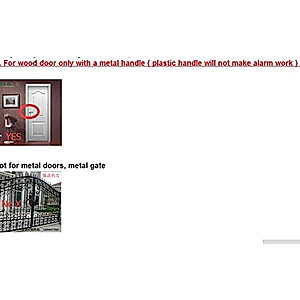 Portable Alarm Rescue Sound Generator Alarm Hand Touch Emergency Alarm Theft Scaring Door Handle Touch Alarming for Hotel Safety Guard and Home Door with Battery Included