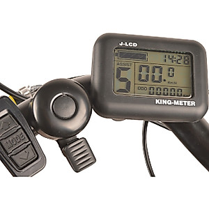 DJ Mountain Bike 750W 48V 13Ah Power Electric Bicycle, Matte Black, LED Bike Light, Fork Suspension and Shimano Gear