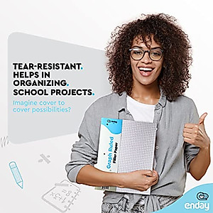 Emraw 4-1" Filler Paper Quad Ruled Loose Leaf Filler Papers Comes with a 3 Hole Punch Perfect for Data and 2D Graphs (Pack of 2)