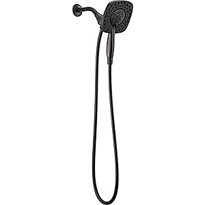 Delta Faucet 4-Spray In2ition Dual Shower Head with Handheld Spray, Matte Black Shower Head with Hose, Showerheads & Handheld Showers, Handheld Shower Heads, Matte Black 58498-BL