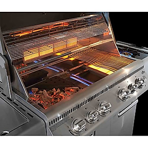 YIHAM KB837 Grill Burner Tubes for Napoleon Legend 485, LEX 485 605 730, Prestige 500, Mirage, LD485RB LD485RSIB Replacement Parts, 304 Stainless Steel, 18 13/16 inch, Set of 4