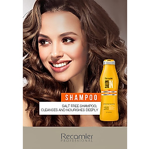 RECAMIER 39658 Professional Salon In Hydrating Curl Defining Shampoo Moisturizing Hair Treatment with Keratin for Women Champu para Mujer con Keratina Tratamiento para Cabello Rizado