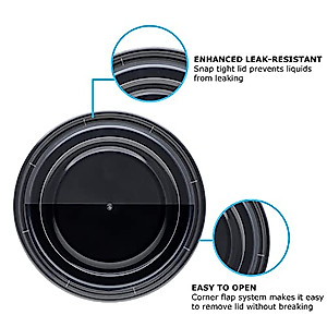 Freshware Meal Prep Bowl Containers [30 Pack] Plastic Bowls with Lids for Soup and Salad, Food Storage Bento Box, BPA Free, Stackable, Lunch Boxes, Microwave/Dishwasher/Freezer Safe (28 oz)