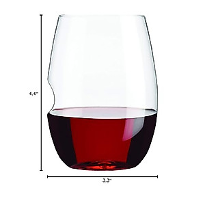govino Go Anywhere Wine Glasses | Dishwasher Safe, Flexible, Shatterproof, and Recyclable | 16 oz. Each | Set of 8.