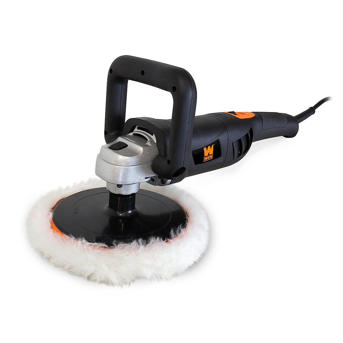WEN 948 10 Amp Variable Speed Polisher with Digital Readout, 7" & 7A345 7-Inch Synthetic Wool Polishing Bonnets, Two Pack