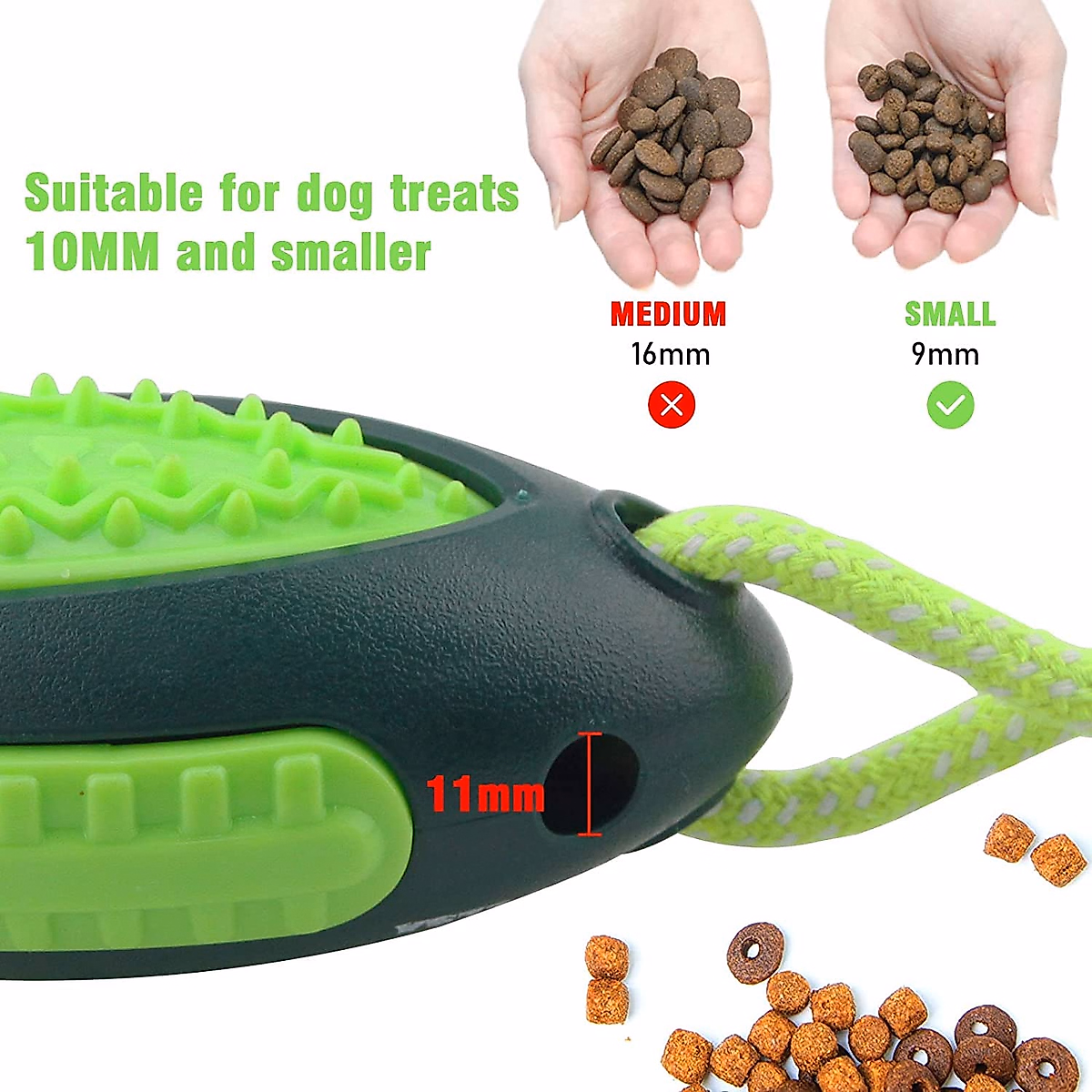 Squeaky Dog Toys Puppy Squeak Toy Interactive Doggy Treat Dispenser Food Dispensing Ball Fetch Catch Rugby Puzzle Teething Toys Ball IQ Training Chew Toys for Small and Medium Dogs