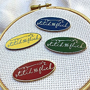 Stitch and Flick (Yellow/Black) Hard Enamel Needle Minder