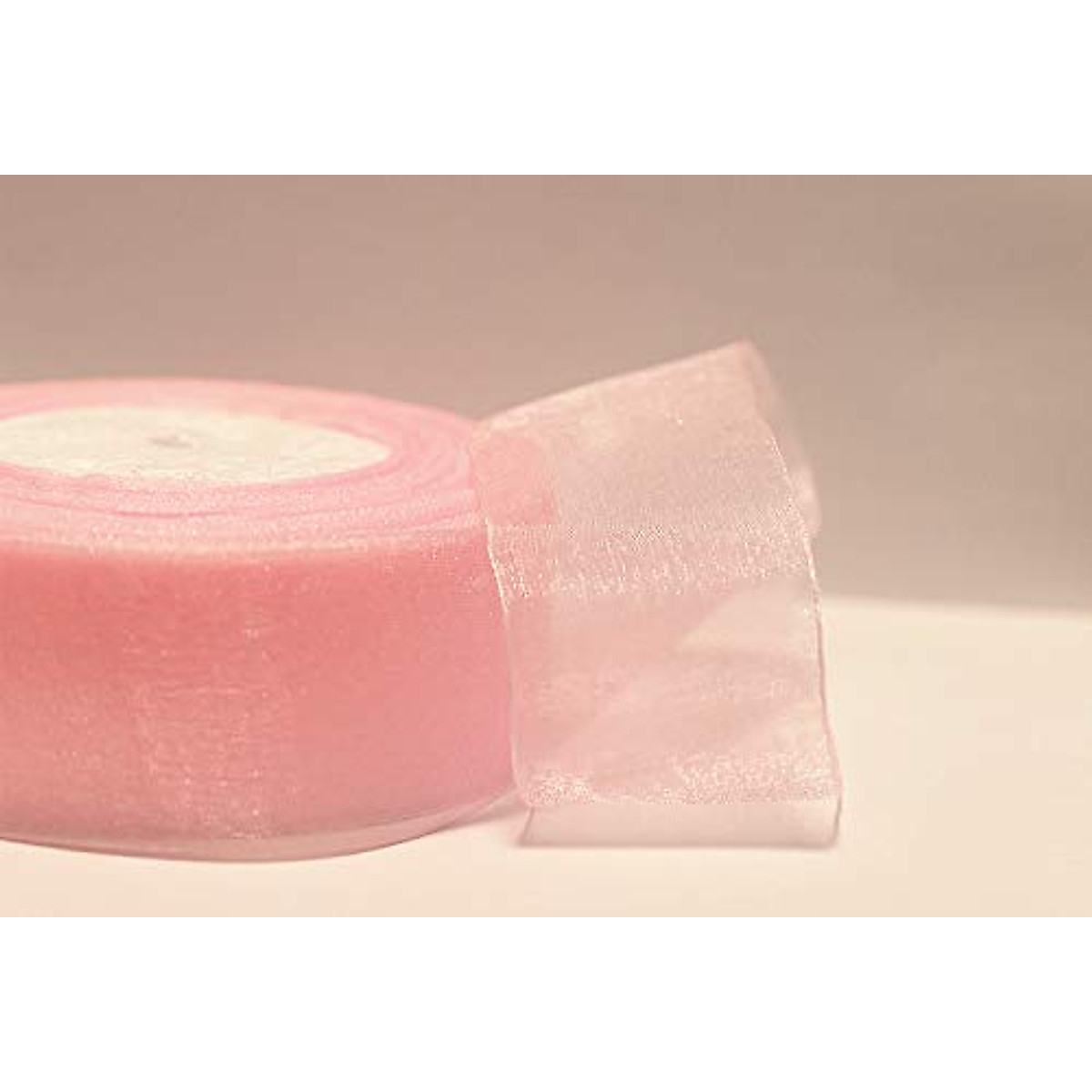 Sailing-GO 200 Yards（4 Rolls * 50 Yd）1-1/2" Wide Sparkle Sheer Chiffon Organza Ribbon for Wedding Gift Package Valentines Bouquets Wrapping Birthday Baby Shower Home Decor Wreath Decorations Fabric