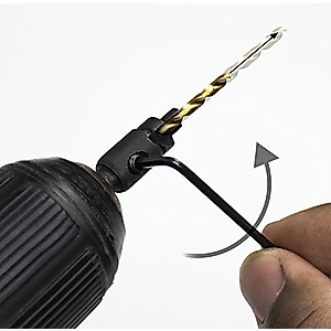 Bastex 4 Piece Countersink Drill Bit Set. Has Quick Change Hex Shank. Great for Carpentry and Woodworking